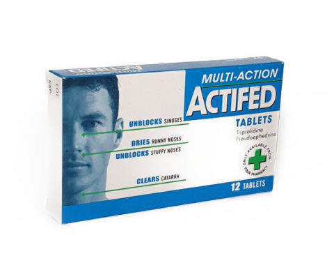 Buy Actifed Multi Action Tablets - 12 tablets Online | Daily Chemist