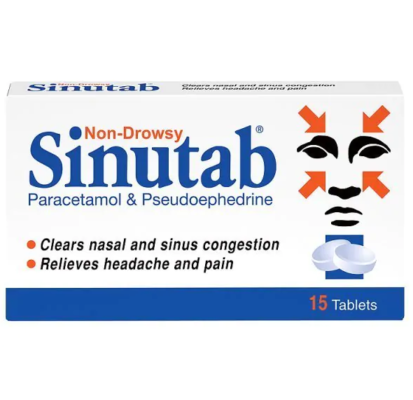 Buy Sinutab Non Drowsy - 15 tablets Online | Daily Chemist