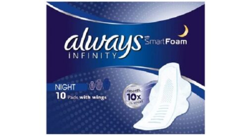 Buy Always Infinity Night Pack of 10 Pads Online | Daily Chemist